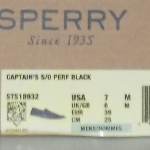 Sperry | Shoes | New Sperry Captains So Perforated Black Leather | Poshmark